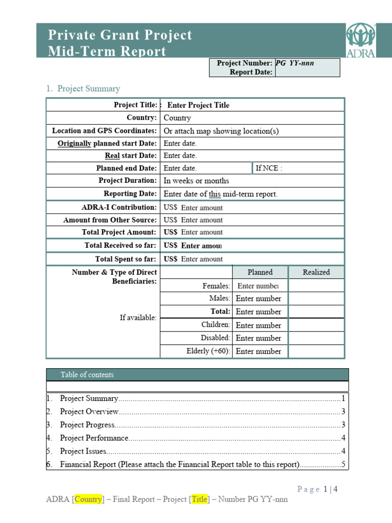 Private Grants - Mid-Term Report | PDF | Needs Assessment | Economies