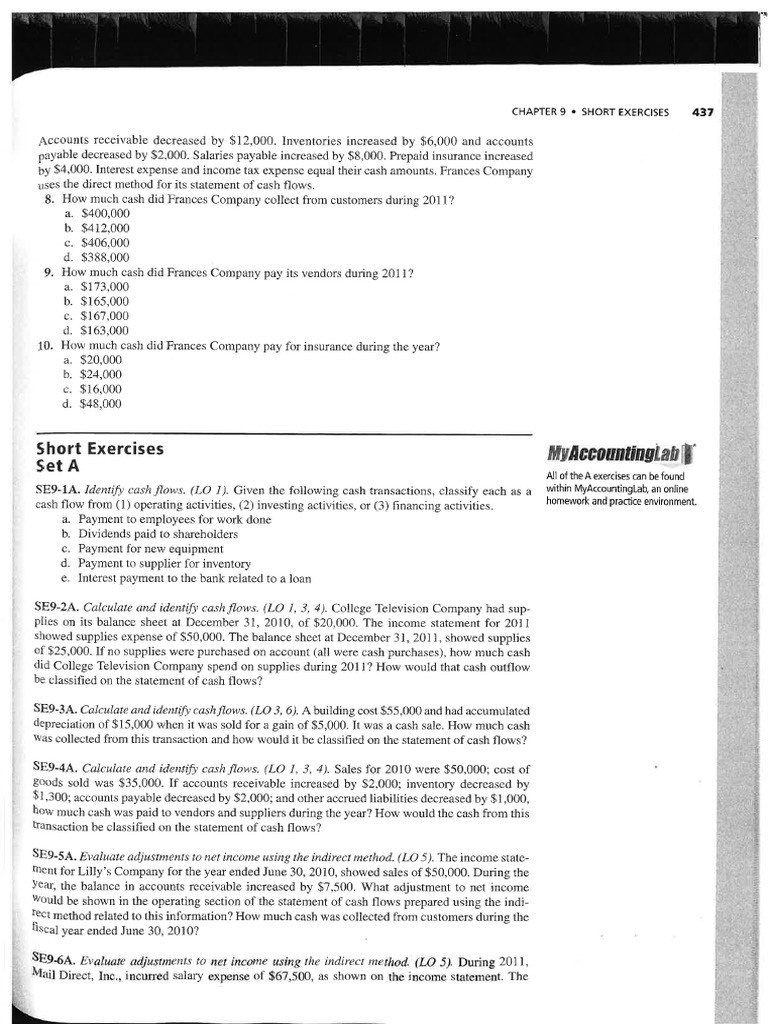 Assignments Chapter 9 | PDF