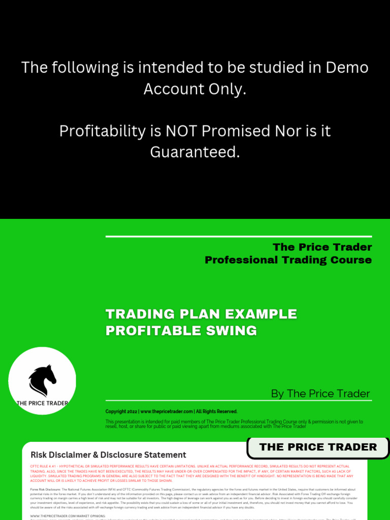 Trading Plan Example - Ultimate Swing (Profitable Swing) Ghui | PDF ...