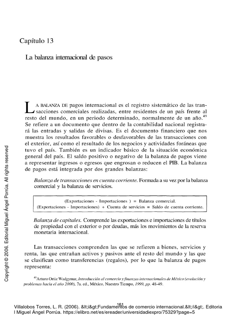 Semana 3. L1. La Balanza Internacional de Pagos (161-173) | Descargar gratis PDF | El comercio ...