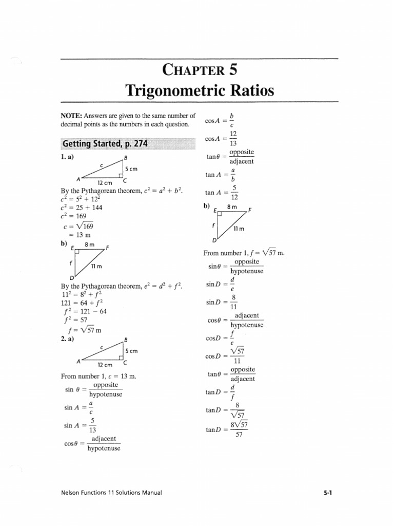 Mcr3u CH 5 Nelson Solutions | PDF