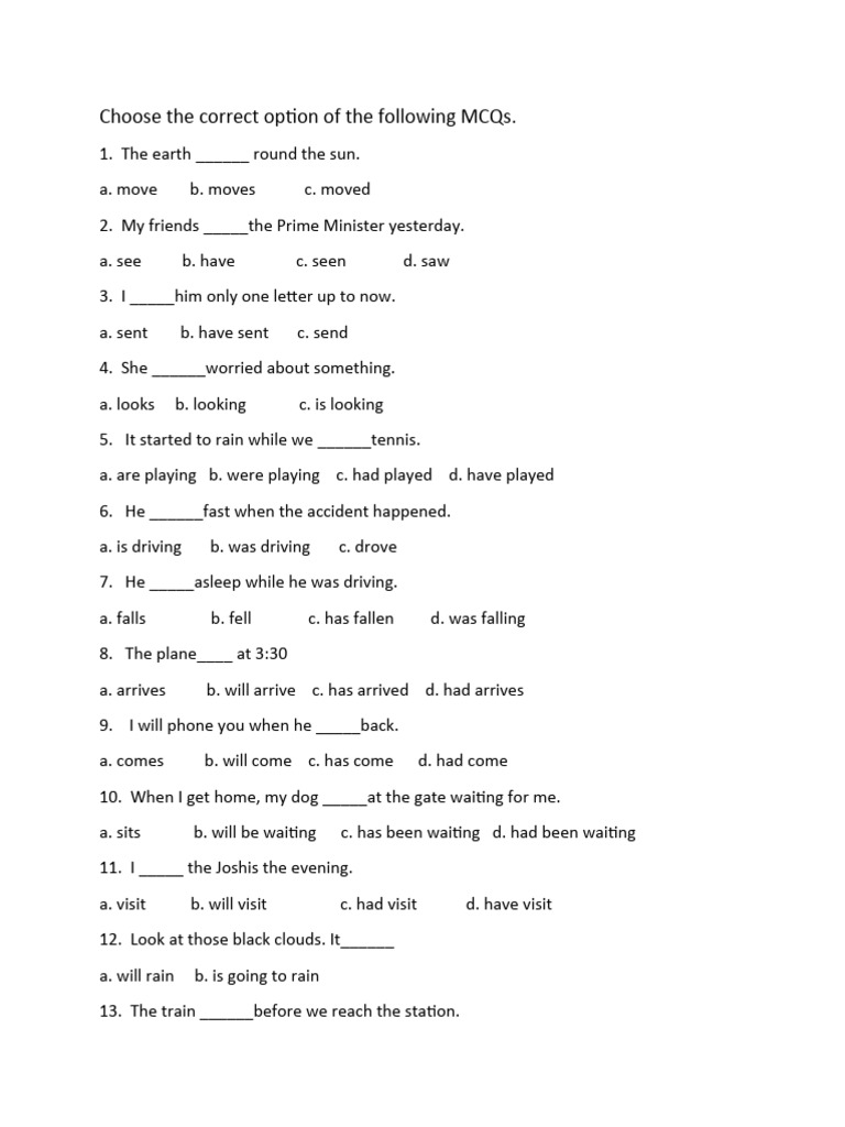 Choose The Correct Option of The Following MCQs-3 | PDF
