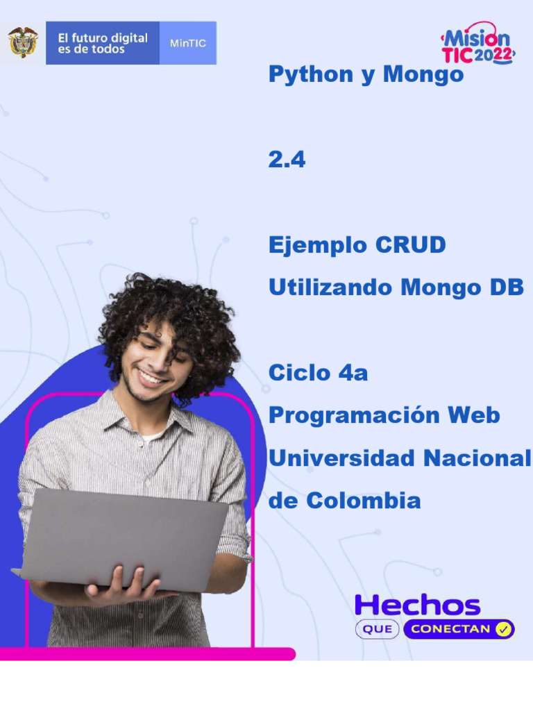 2 4 Pythonmongo Ejemplo Crud Utilizando Mongodb Pdf Bases De Datos Método Programación De