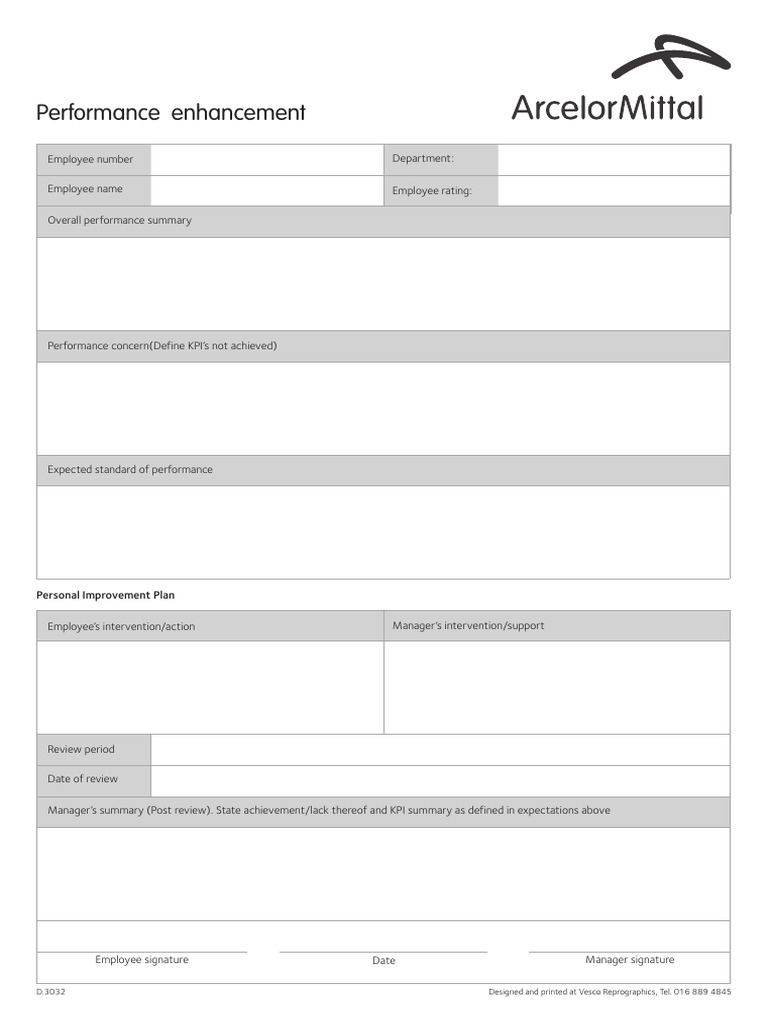 Performance Enhancement Form | PDF