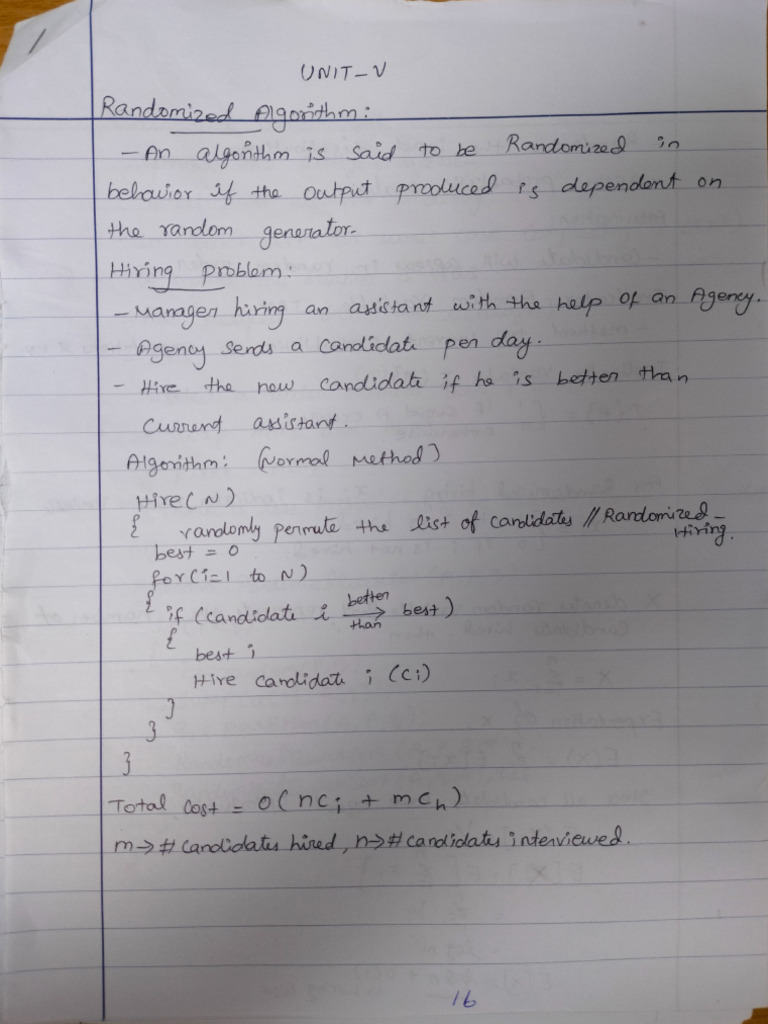 DAA Unit 5 | Download Free PDF | Randomness