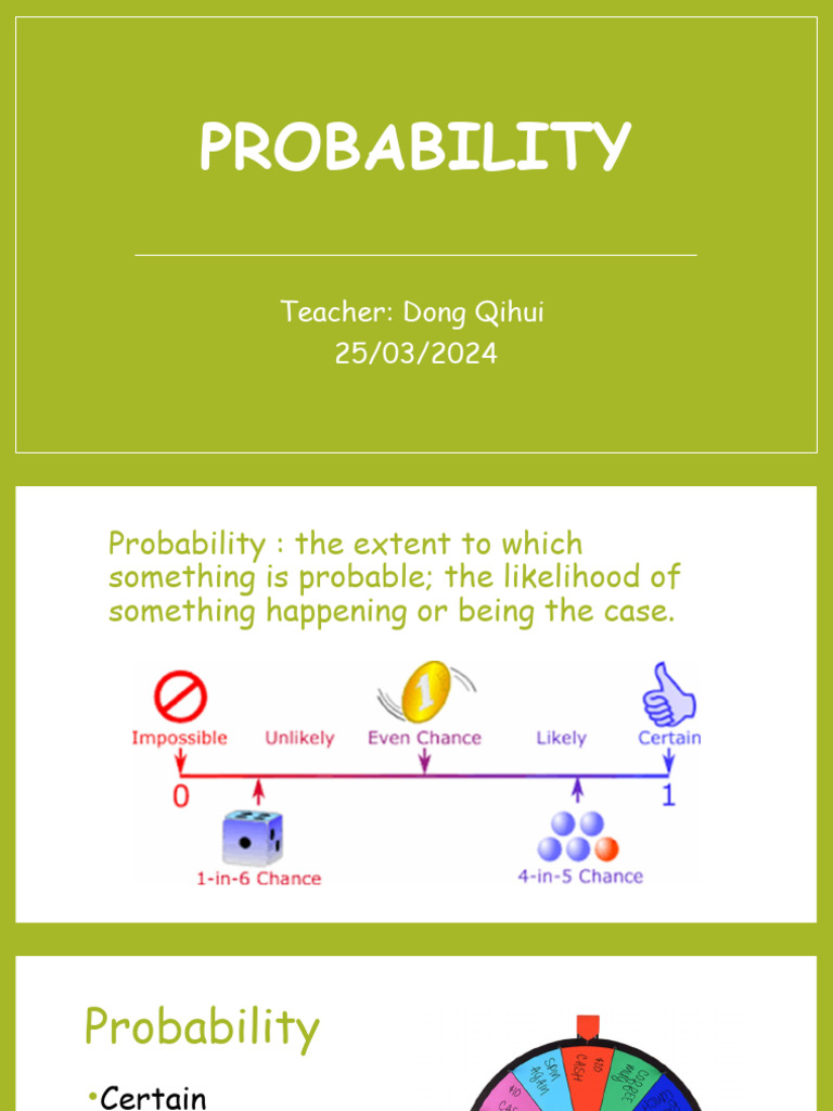 Probability | PDF | Language Arts & Discipline