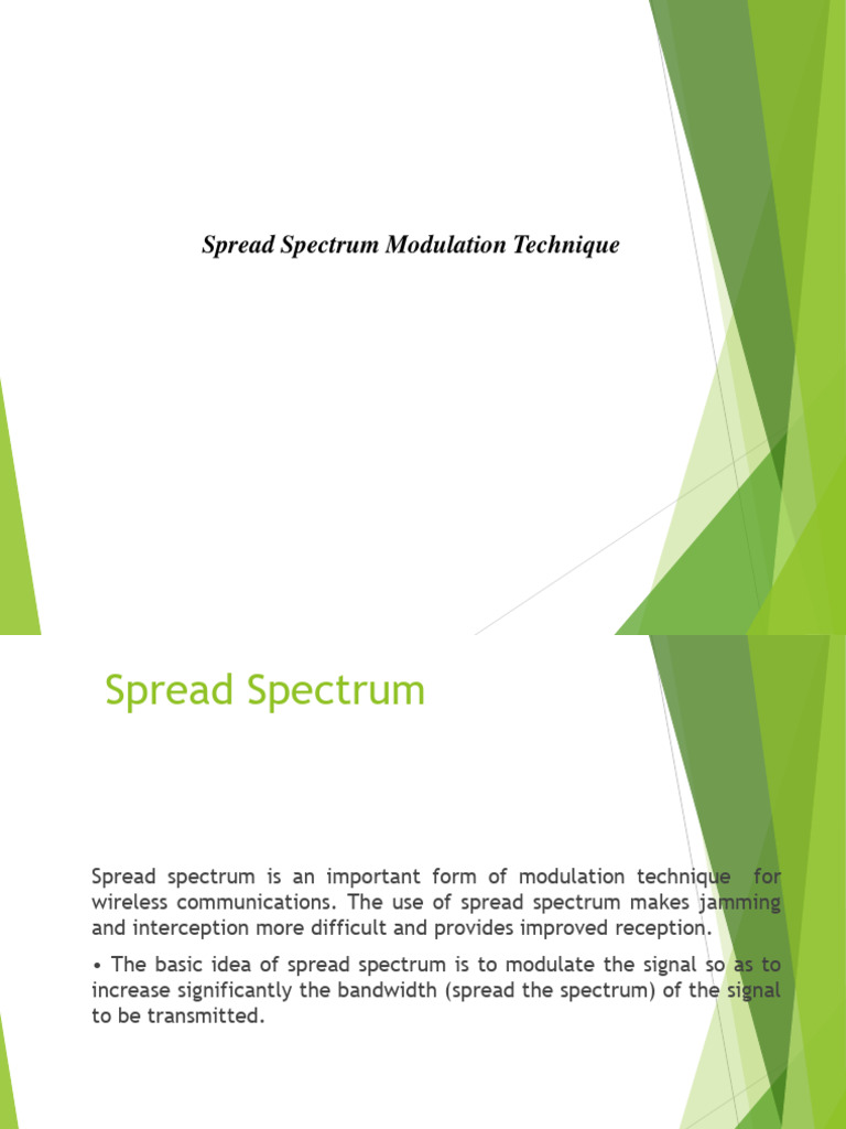 Chapter 7 Spread Spectrum Techniques Pdf Telecommunications Engineering Telecommunications