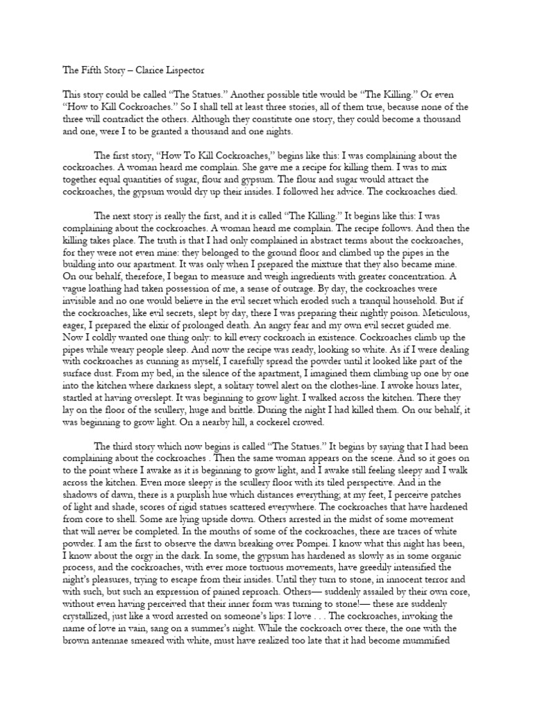 LISPECTOR - Clarice - The Fifth Story | PDF