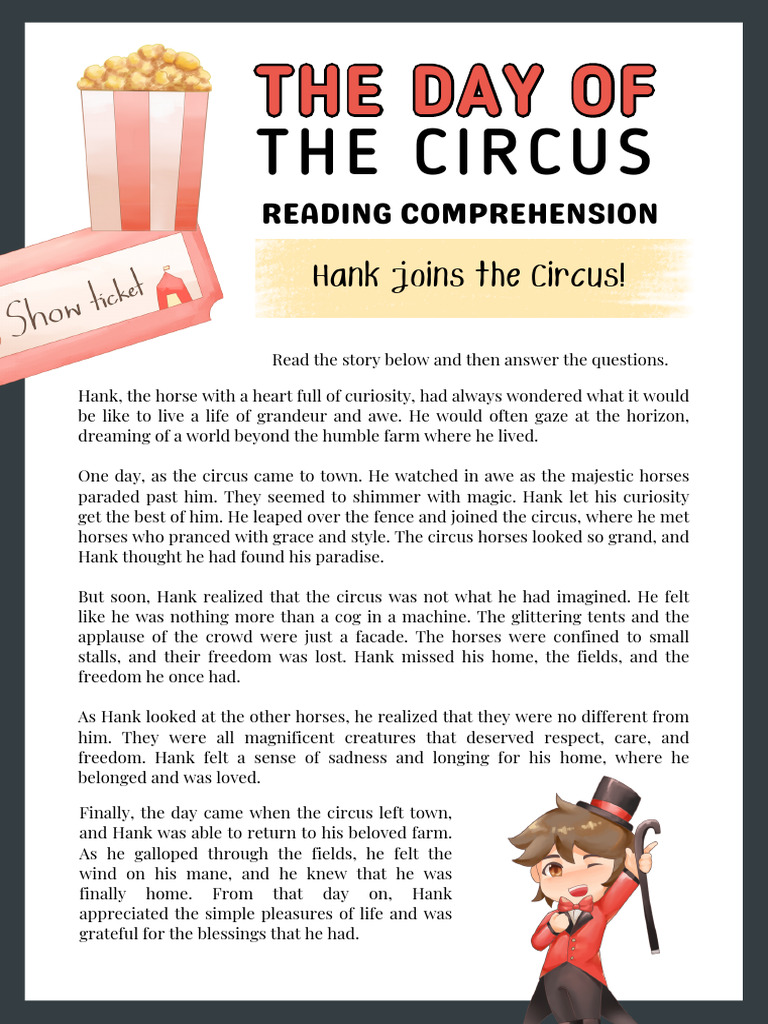 Yellow and Red Reading Comprehension Activity Worksheet | PDF