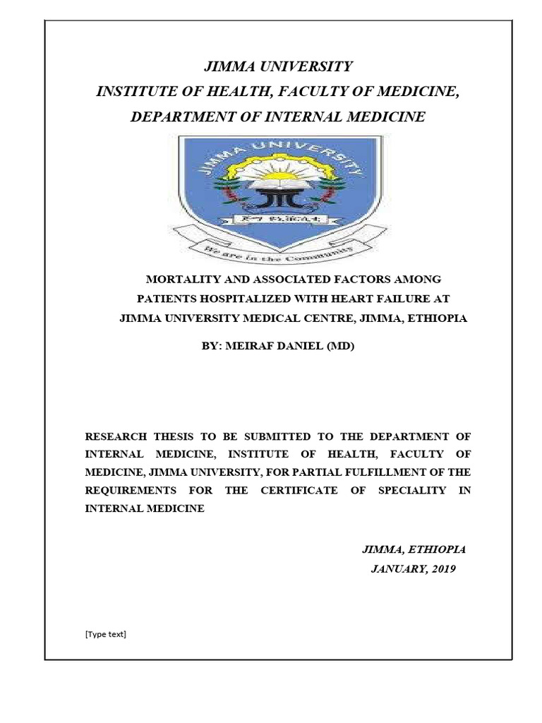 Meiraf Thesis Final 2 | PDF | Myocardial Infarction | Internal Medicine