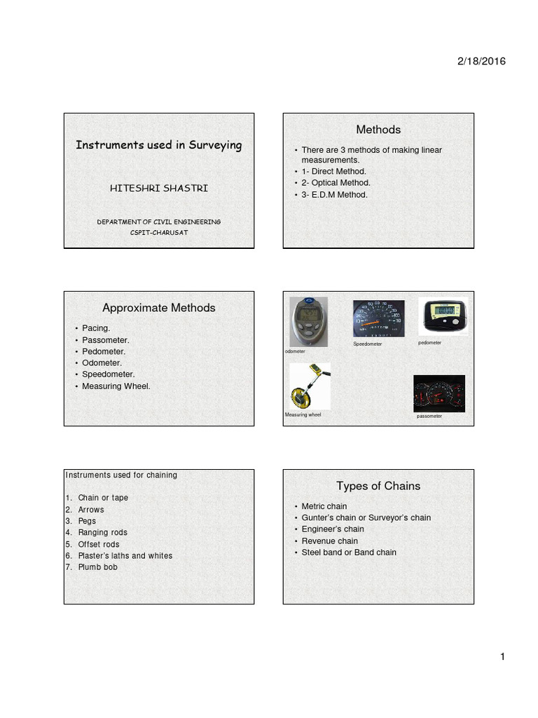 Handout Linear Measurement | PDF | Surveying