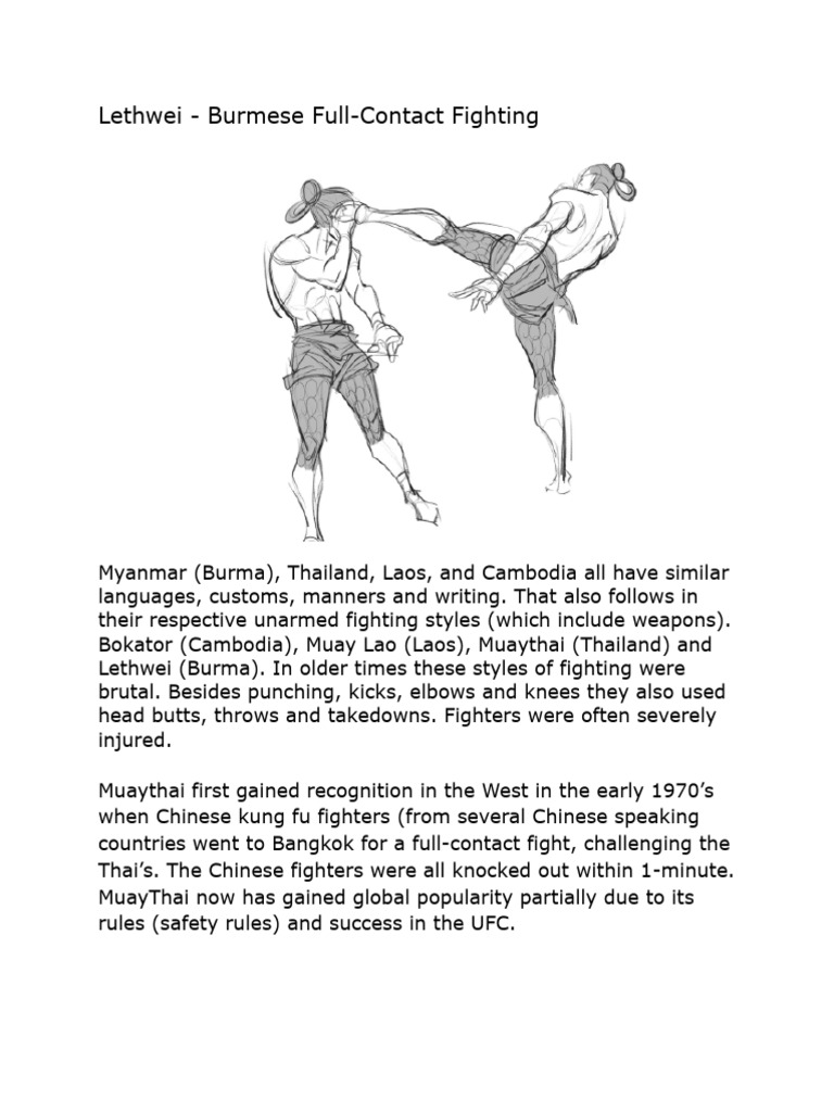 Lethwei - Burmese Fighting | PDF
