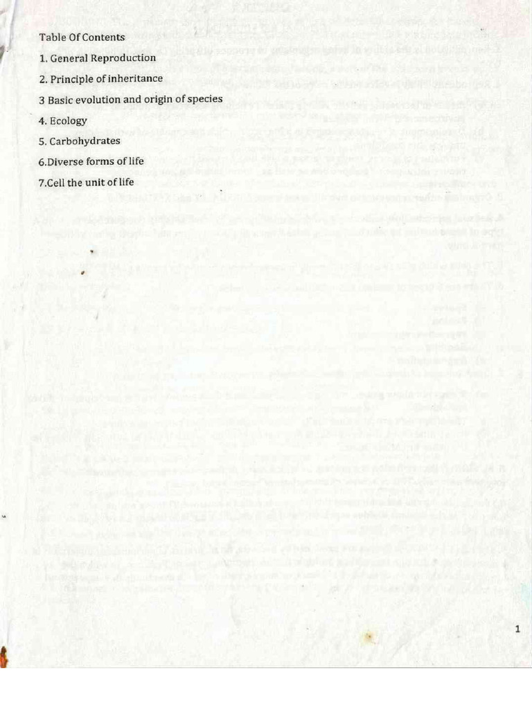 Biology Key Notes | PDF