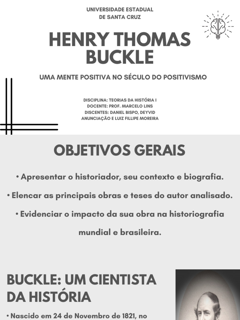 Henry Thomas Buckle | PDF | Historiador | Positivismo