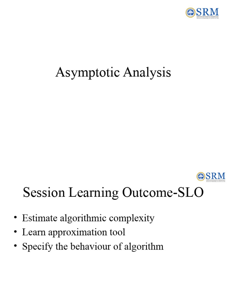 Unit 1 Asymptotic Analysis Pdf Computational Science Analysis