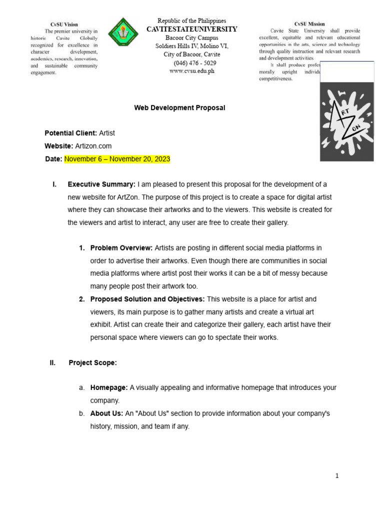 CAOILE WebProposal | PDF | Web Development | Digital Technology