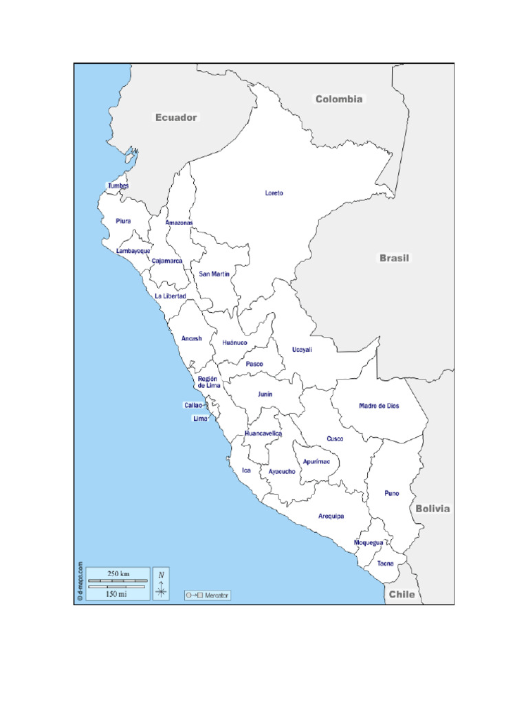 Mapa Del Peru y Sus Fronteras | PDF