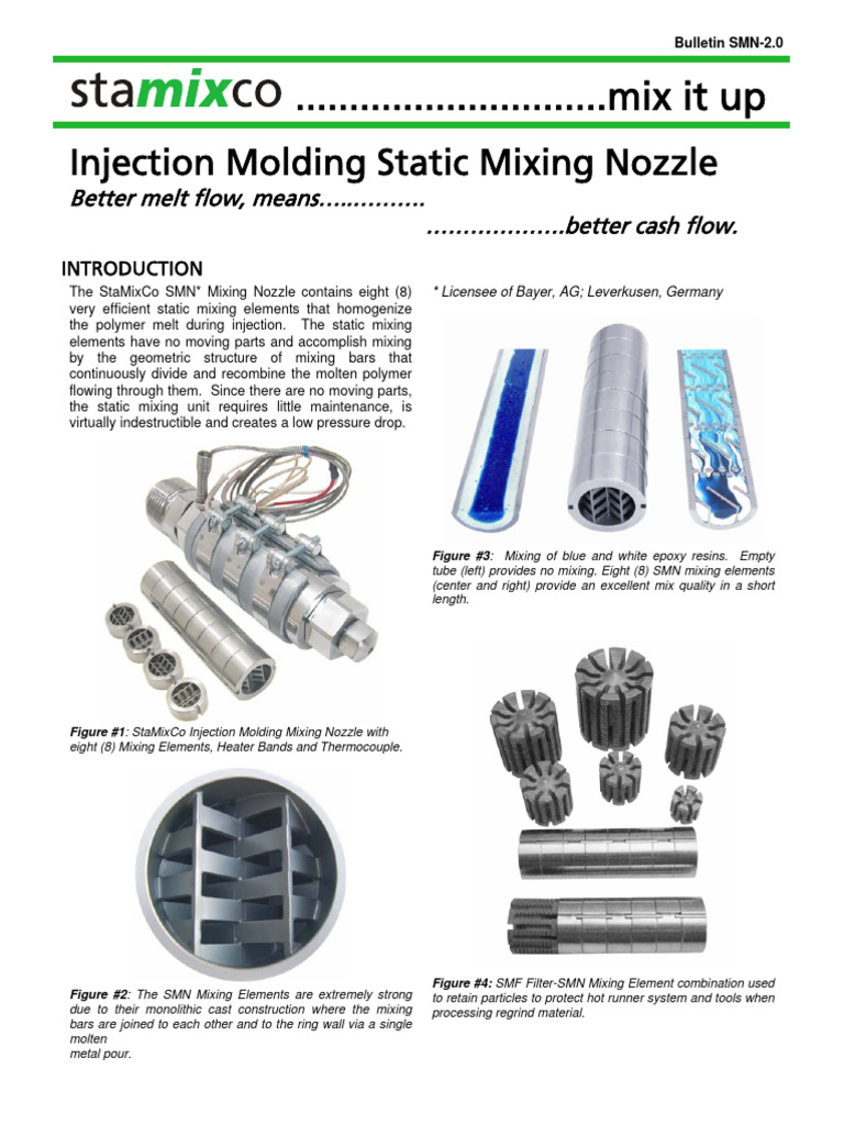 PDF-01.0) Injection Molding Mixing Nozzle Technical Bulletin | PDF | Materials | Applied And ...