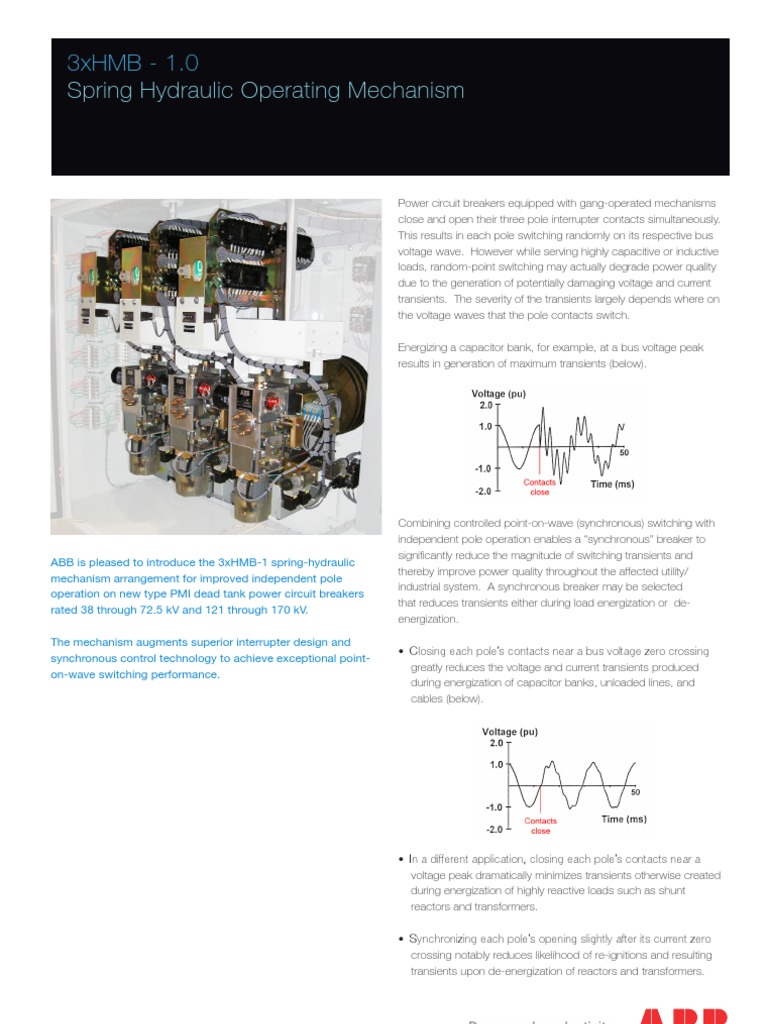 Spring-Hydraulic Mechanism for Breakers | PDF