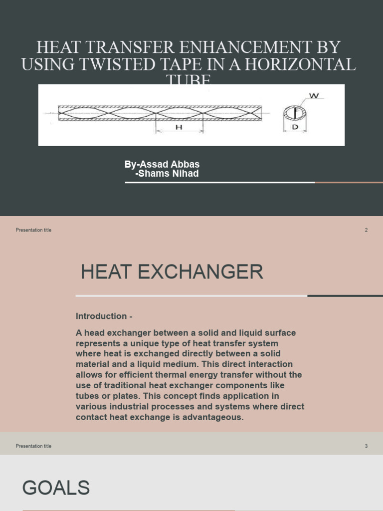 Heat Transfer Enhancement by Using Twisted Tape in | PDF | Heat ...
