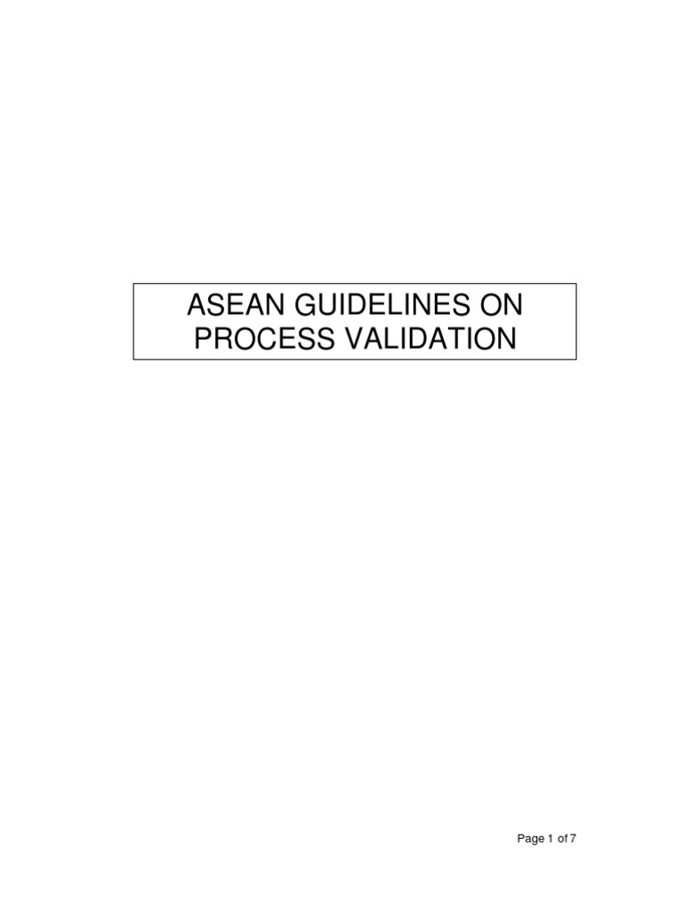 ASEAN Guideline Process On | PDF | Verification And Validation ...