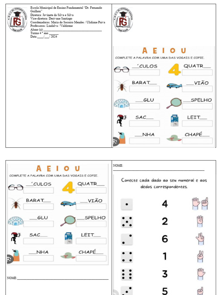 Atividades Alunos PCD'S | PDF