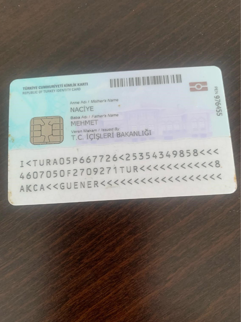 TC KİMLİK KART Arkayüzü | PDF