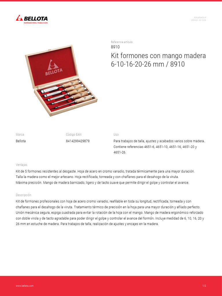 Catálogo Bellota Variants 8910 Es | Descargar gratis PDF | Acero | Rieles