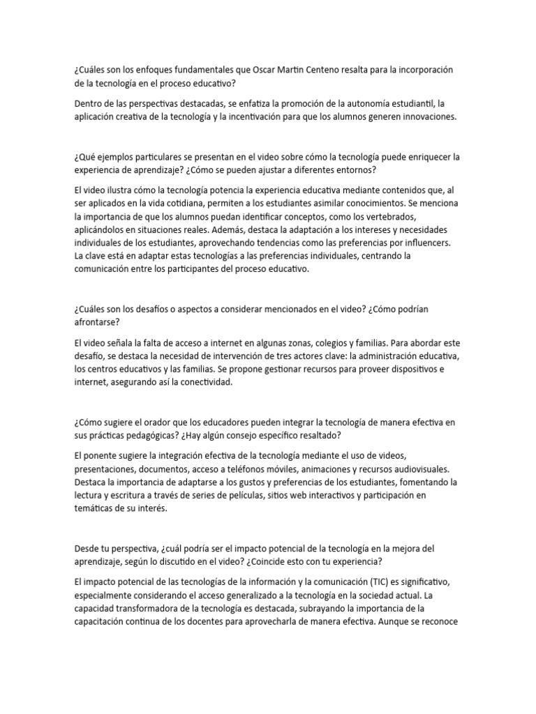 Cuáles son los enfoques fundamentales que Oscar Martin Centeno resalta ...