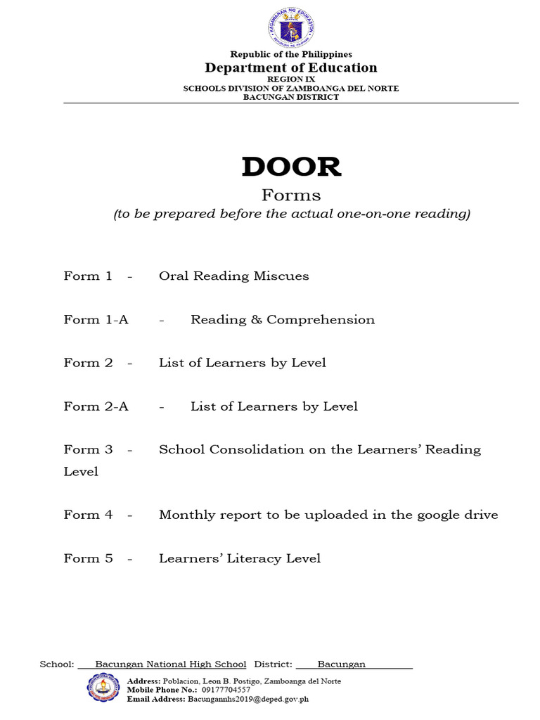 Door Assessment Tools Milton | Download Free PDF | Cognition | Writing