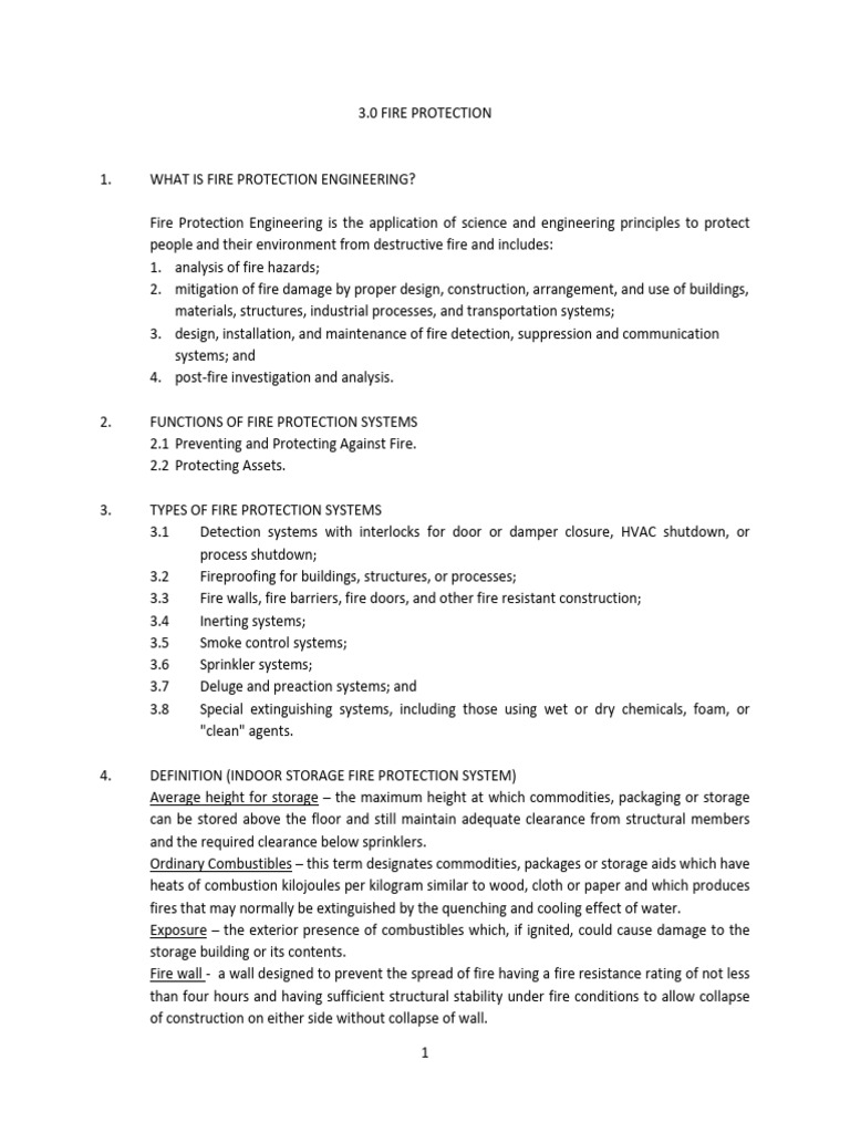 3.0 Fire Protection | PDF | Fire Sprinkler System | Building Engineering