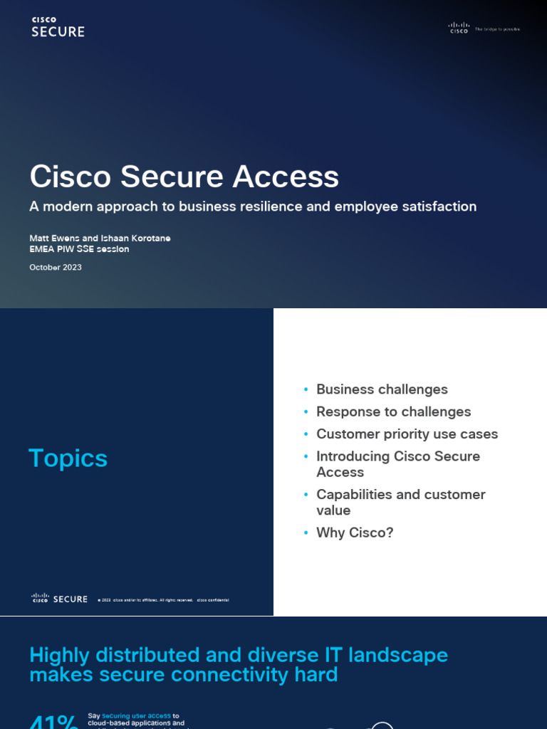 PIW Cisco Secure Access SSE Overview | PDF | Security | Computer Security