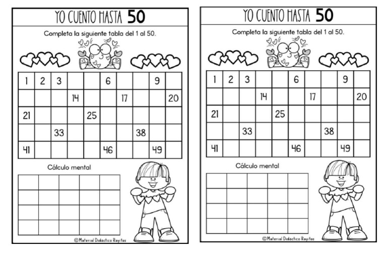 Contar Hasta El 50 | PDF