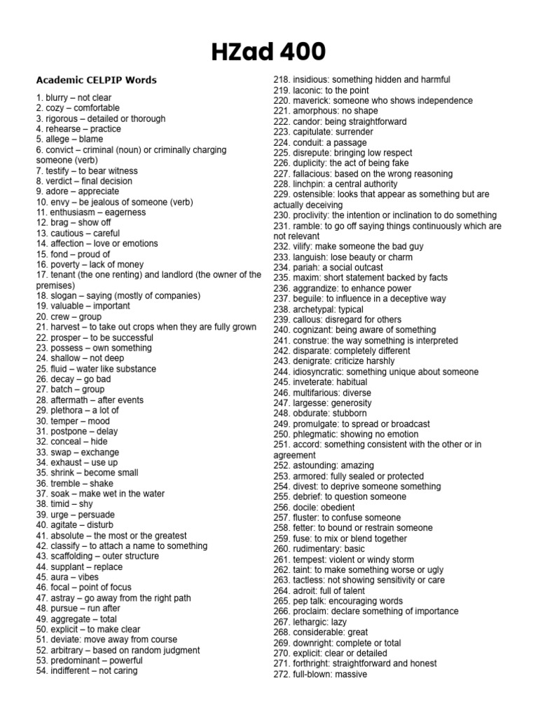 HZad 400 Words | PDF | Psychology
