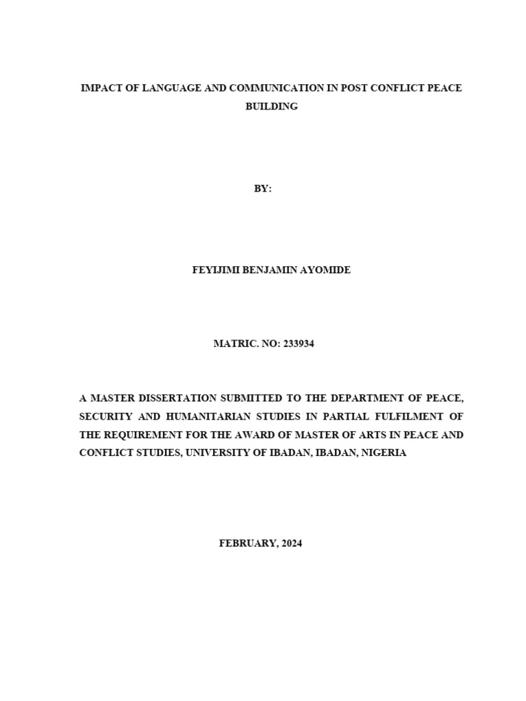 Impact of Language and Communication - Full Project Compled | PDF ...