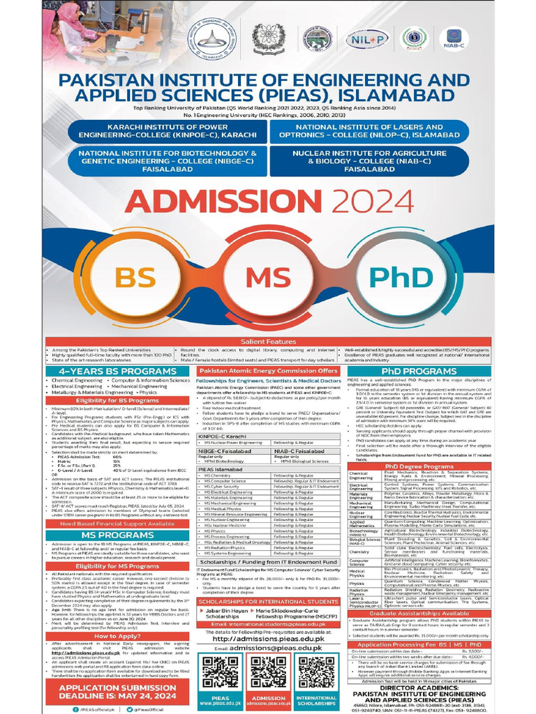 PIEAS Fellowship | PDF