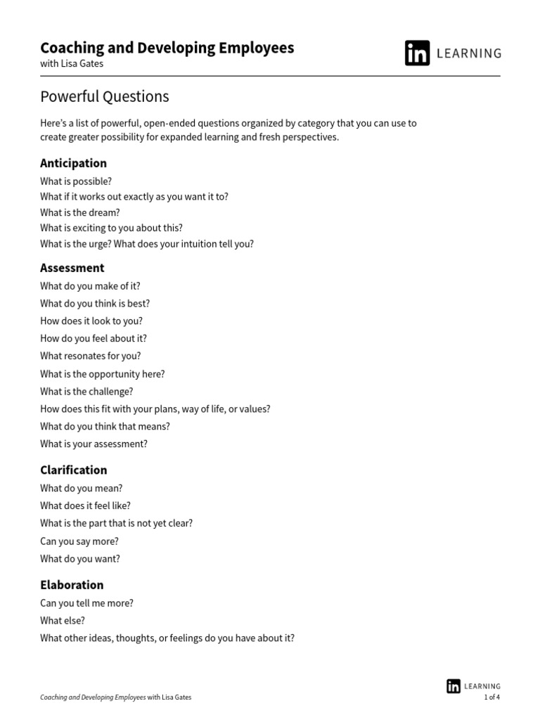 Powerful Questions List | PDF | Cognition | Cognitive Science