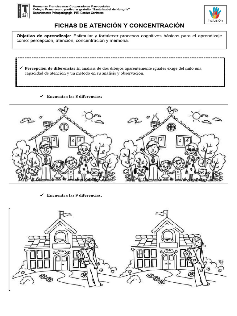 Fichas de Atención y Concentración | Descargar gratis PDF | Atención ...