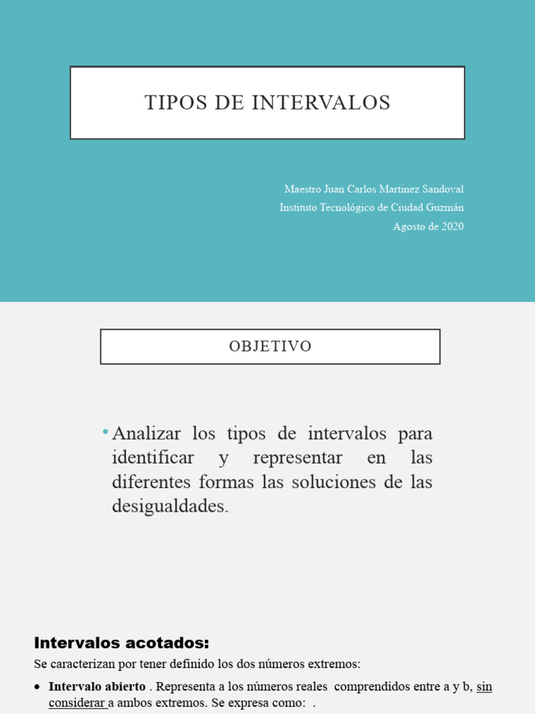 Presentación Tipos de Intervalos | PDF