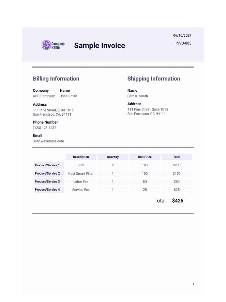 INVOICE_SAMPLE - Copy - Copy (2) | PDF