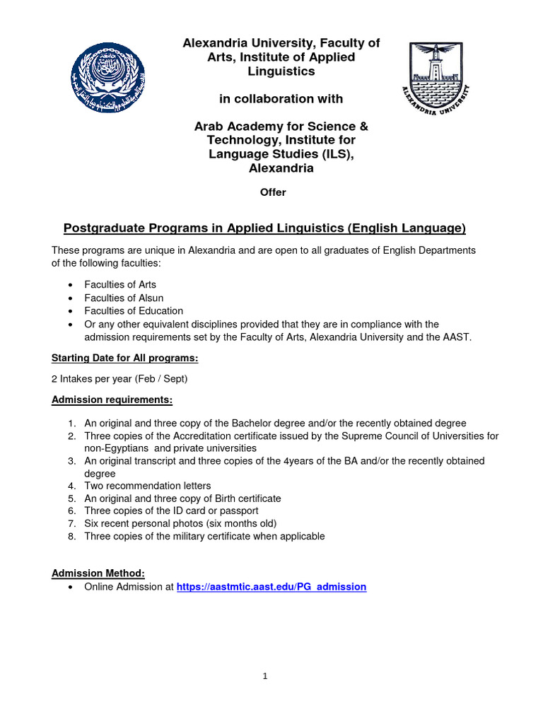 Postgraduate ILS (Sheet) | Download Free PDF | Linguistics | Academic ...