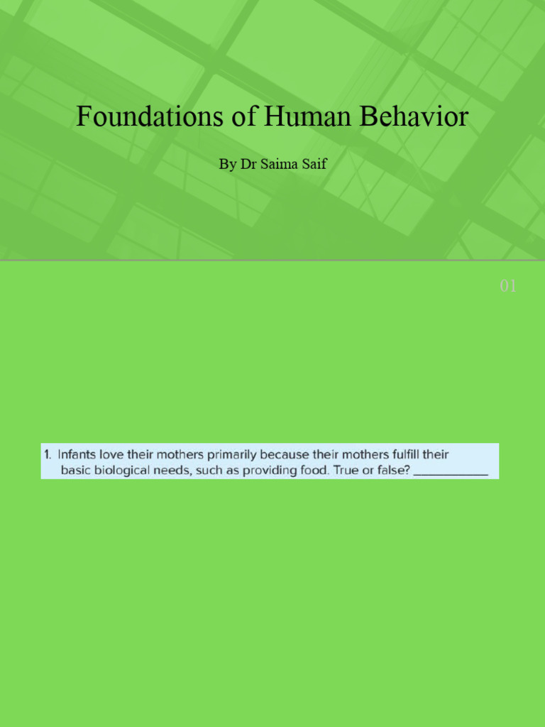 Foundations of Human Behavior | PDF | Career & Growth | Self-Improvement