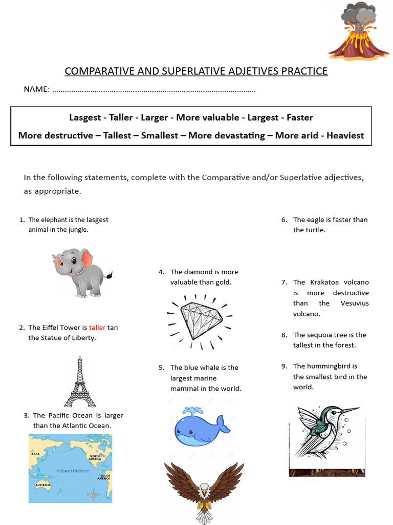 Comparative and Superlative Adjetives Practice | PDF