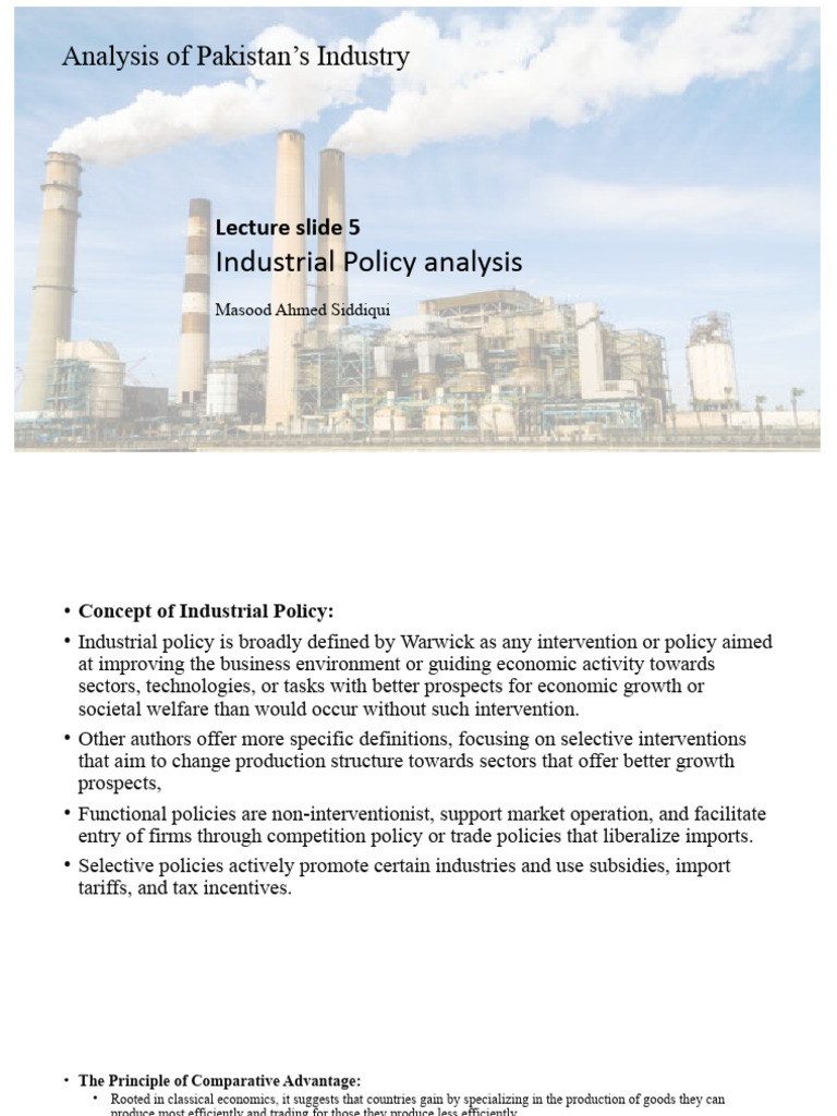 Industrial Policies | PDF | Industrial Policy | Small And Medium Sized Enterprises