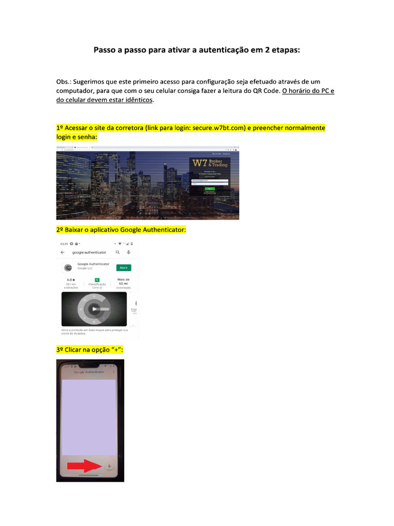 PASSO A PASSO PARA ATIVAR A AUTENTICAÇÃO EM 2 ETAPAS. | PDF