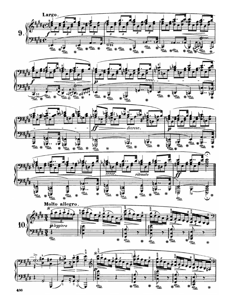 Chopin - Preludio Op. 28 No. 9 y 10 | PDF