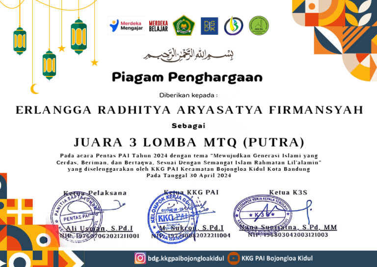 Sertifikat PENTAS PAI 2024 - 20240506 - 225329 - 0000 | PDF