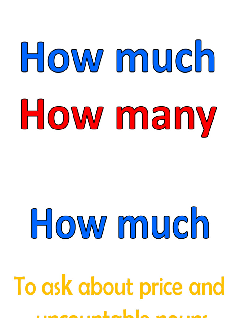 How Many How Much Flashcards Grammar Guides - 16983 | PDF