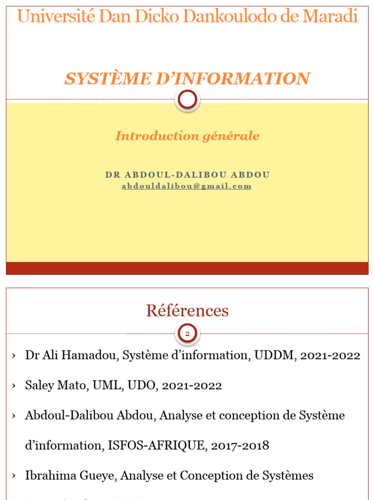 Cours 1 Introduction Générale | PDF | Système d'information | Informatique