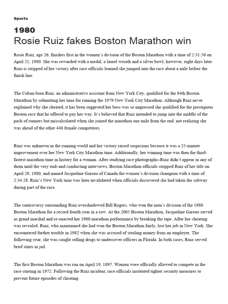 Rosie Ruiz | PDF